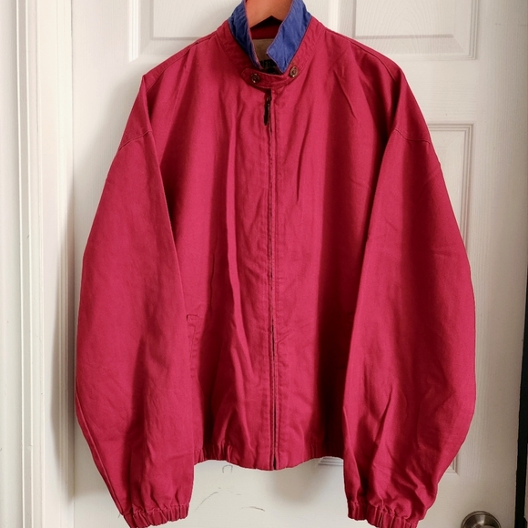 Gulftraders | Jackets & Coats | Vintage Golf Bomber Red Jacket Bomber ...